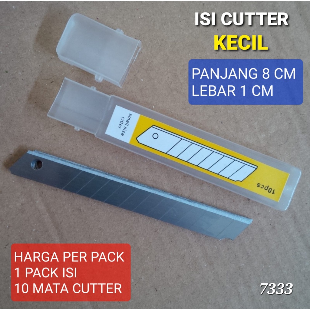 Jual Isi Cutter Kecil (Harga Per Pack - isi 10 Mata Pisau) | Shopee ...