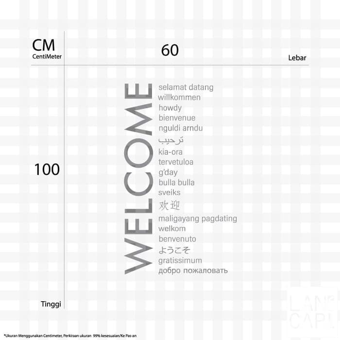 Jual stiker dinding Kaca Welcome selamat datang wall window sticker ...