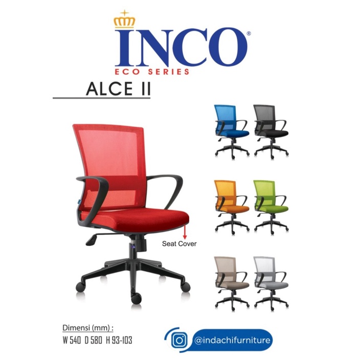 Jual Kursi Kantor Staff Indachi Inco Alce Ii (Model Jaring Dan Nyaman ...