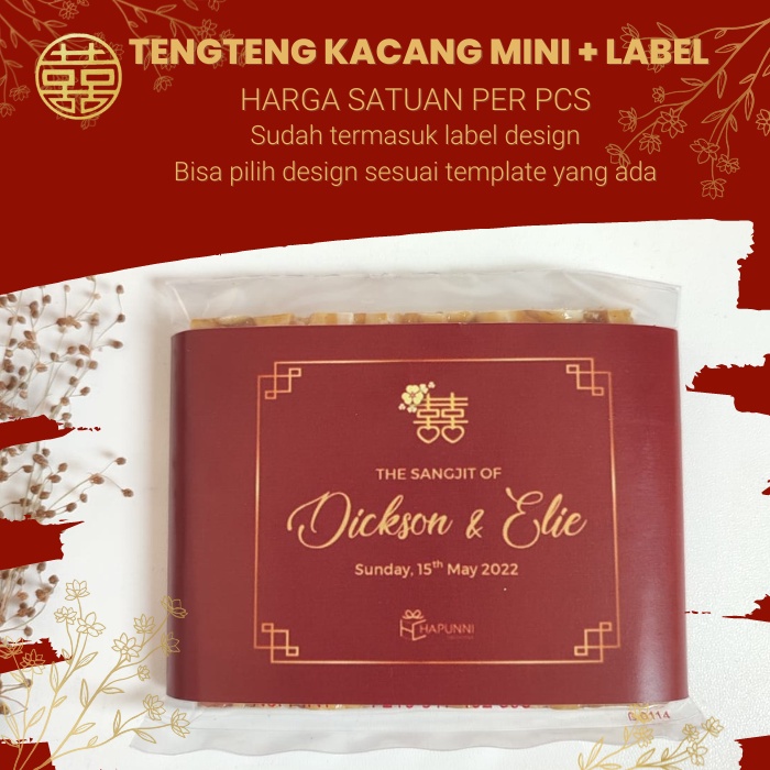 Jual Kue Sangjit Custom Label Sangjit Teapai Wedding Engagement Gift ...