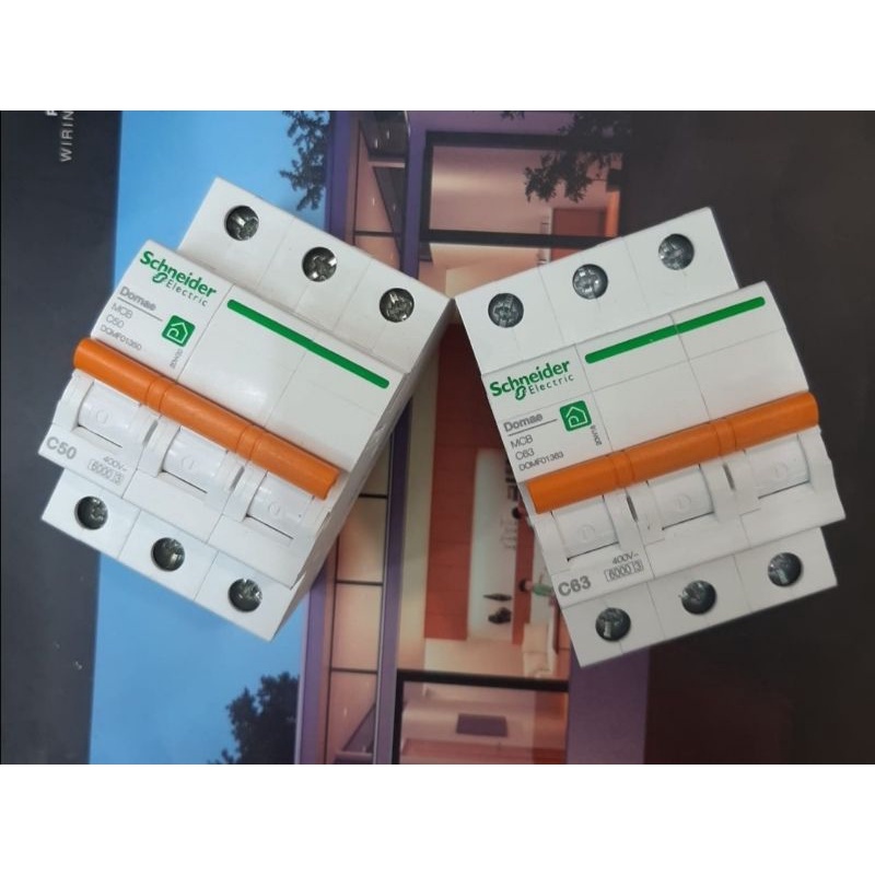 Jual MCB SCHNEIDER 3 Phase Type Baru 6K 50A, 63A Original | Shopee Indonesia