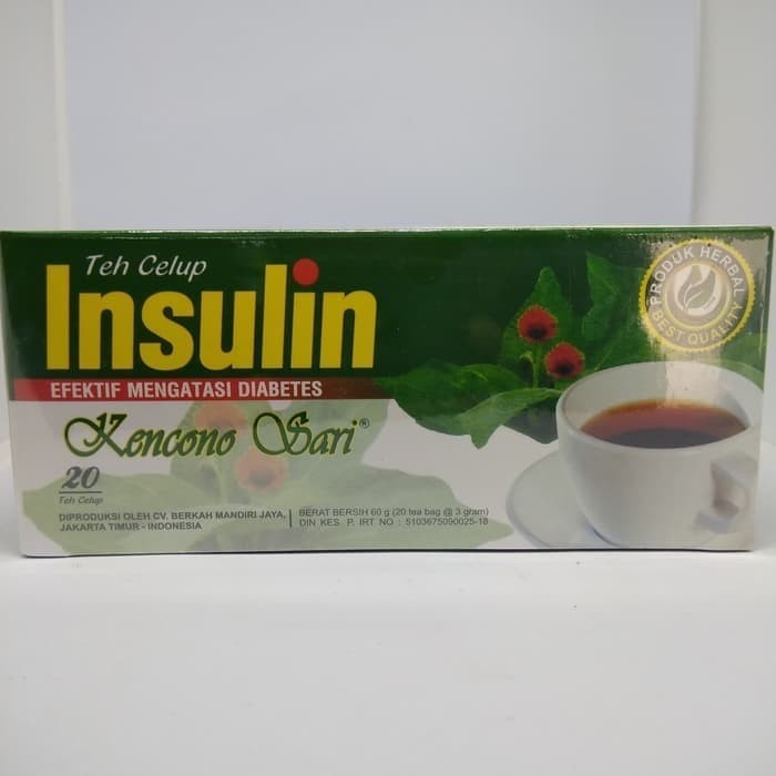 Jual TEH CELUP INSULIN OBAT HERBAL KENCONO SARI DIABET DIABETES ...