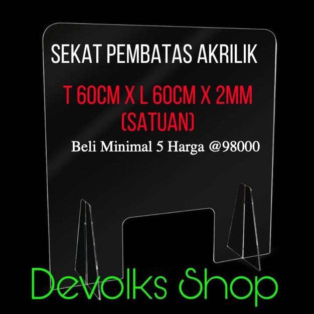 Jual Bagus!!!!!! PARTISI / SEKAT / PEMBATAS MEJA AKRILIK TABLE DIVIDER ...