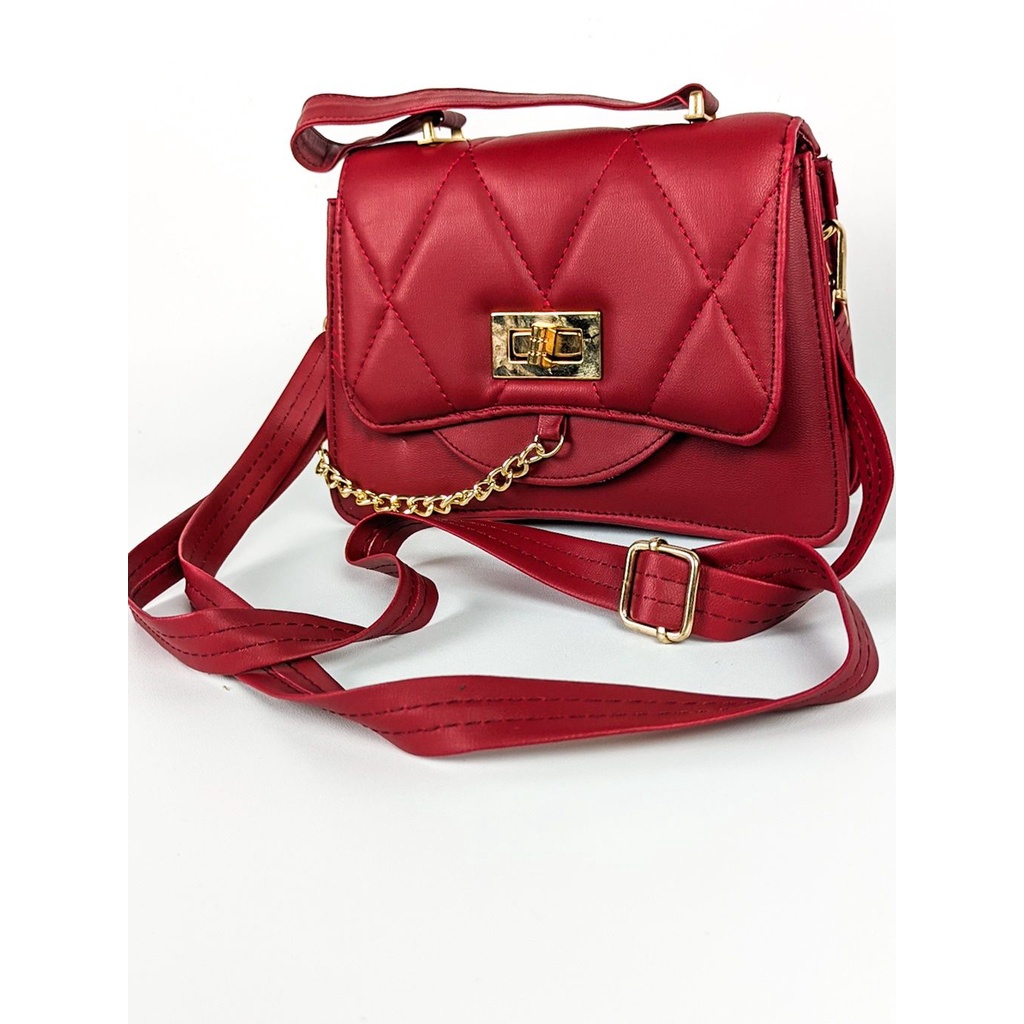 Jual Tas Wanita Botega Model Selempamg Mini Puff Warna Merah Tali ...
