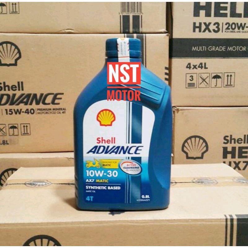 Jual Oli Shell Advance AX7 Matic Sae 10W 30 800 ML Oli Motor Matic Asli ...