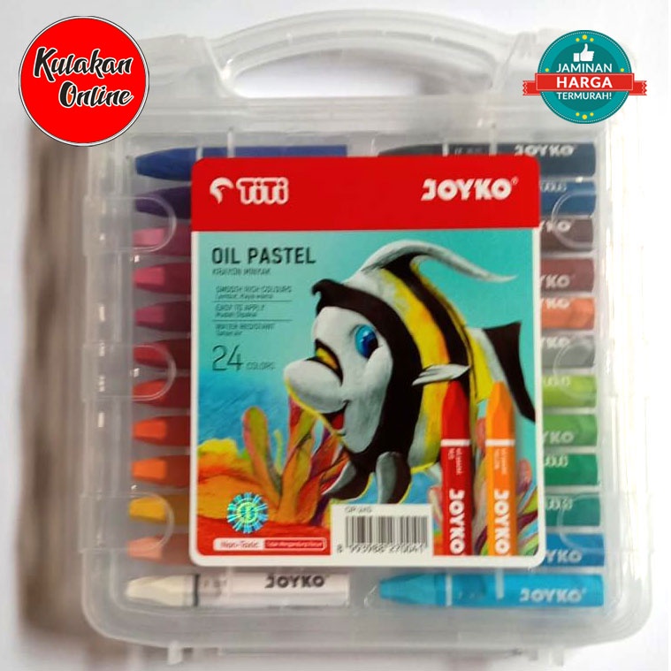 Jual Crayon Joyko Oil Pastels 24 Warna (Produk Original dari Joyko ...