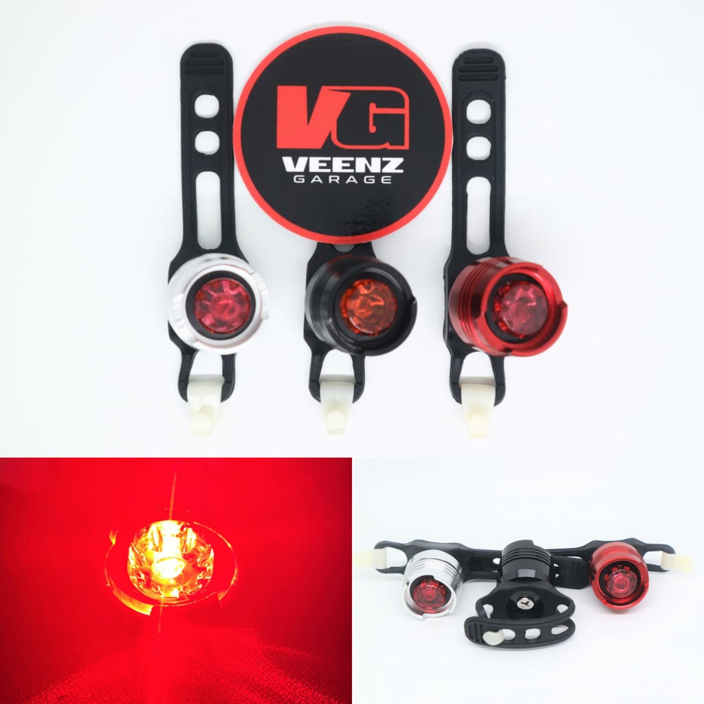 Jual Lampu Depan Belakang Helm Sepeda LED Bulat Waterproof | Shopee ...