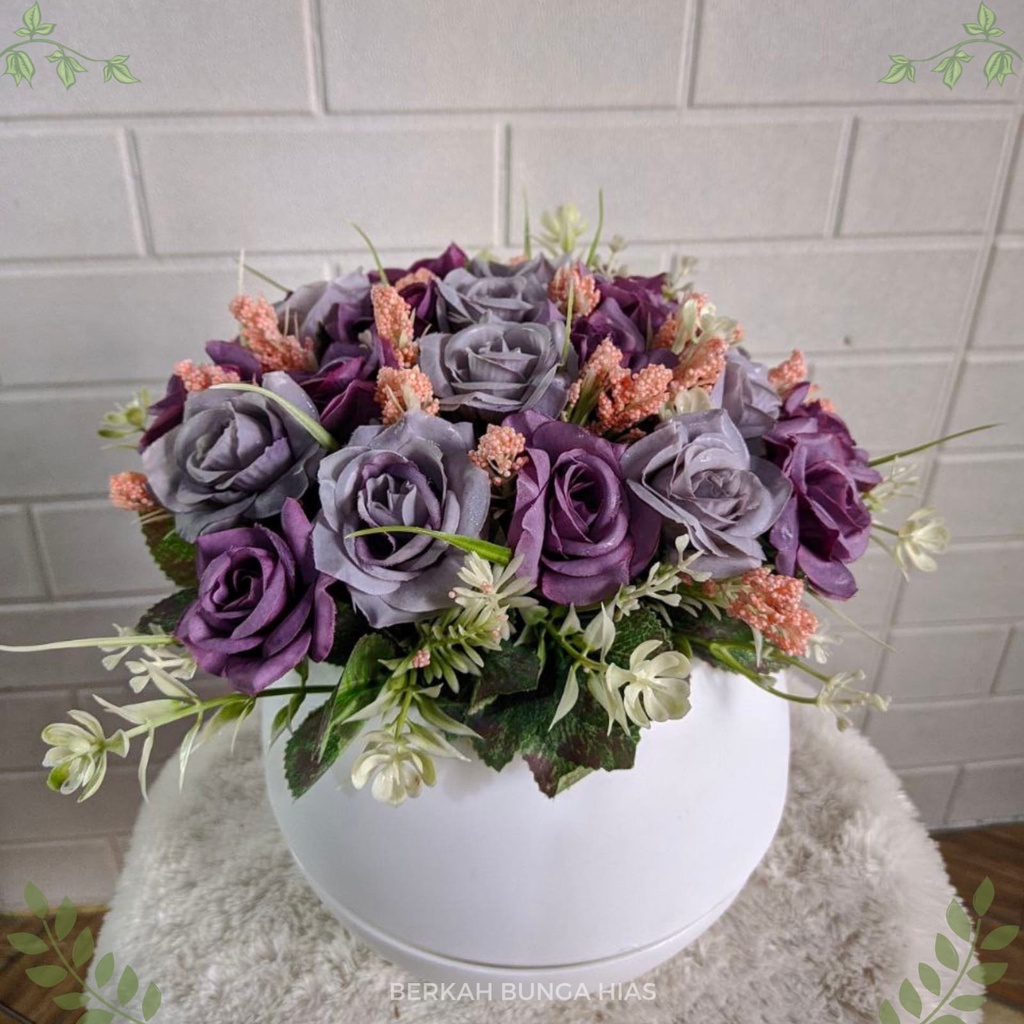 Jual Bunga Mawar Artificial - Bunga Mawar Hiasan Dekorasi Rumah - Bunga Meja Tamu Mawar Plastik ...