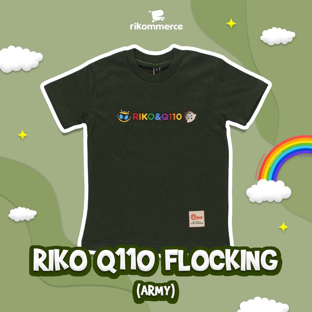 Jual Kaos Riko The Series - Riko Q110 Flocking (Army) | Shopee Indonesia