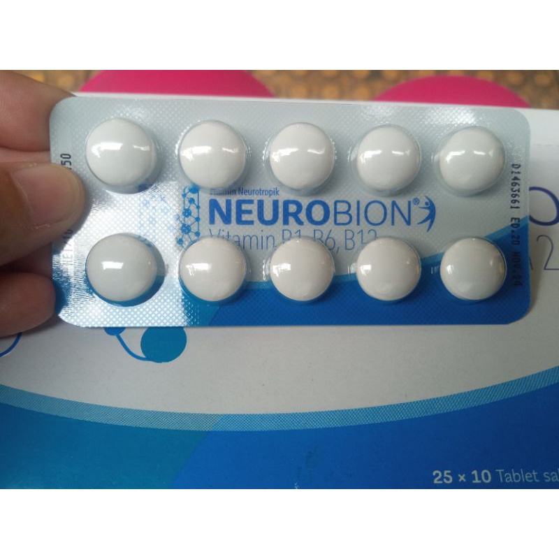 Jual vitamin untuk kebas,keram,kesemutan Neurobion Putih isi 10pcs ...
