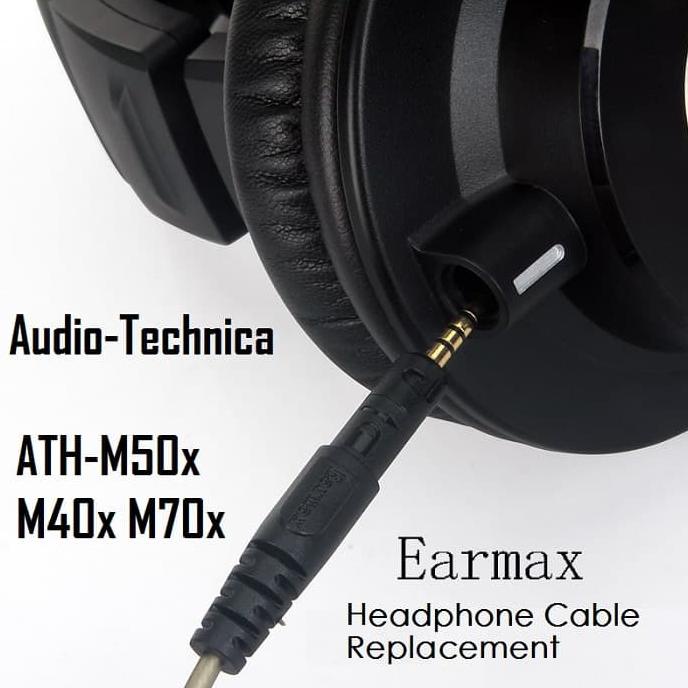 Jual Earmax Headphone Cable Replacement Audio Technica Ath-M50X M40X ...