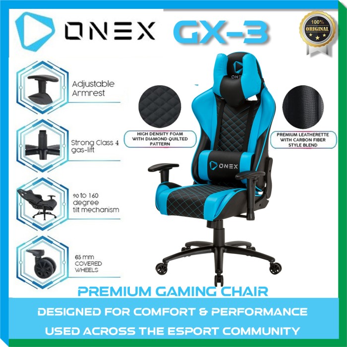 Jual Onex GX3 BLUE Gaming Chair Kursi Gaming | Shopee Indonesia
