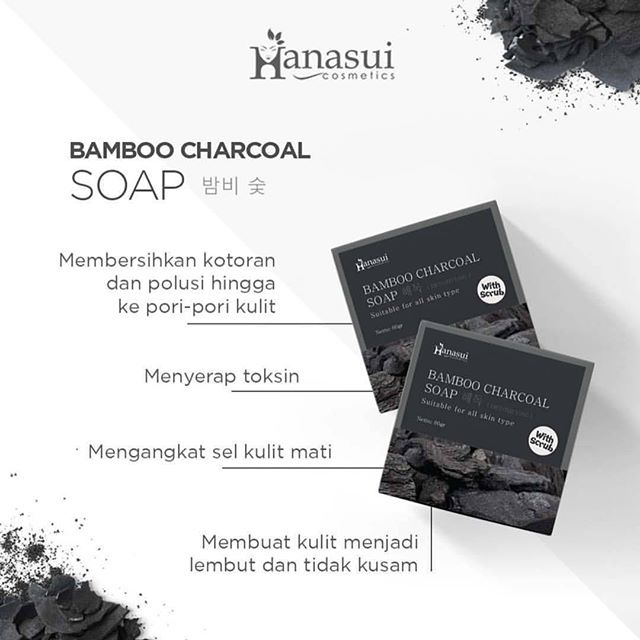 Jual HANASUI BAMBOO CHARCOAL / SABUN ARANG BPOM BINTANGKIA | Shopee ...