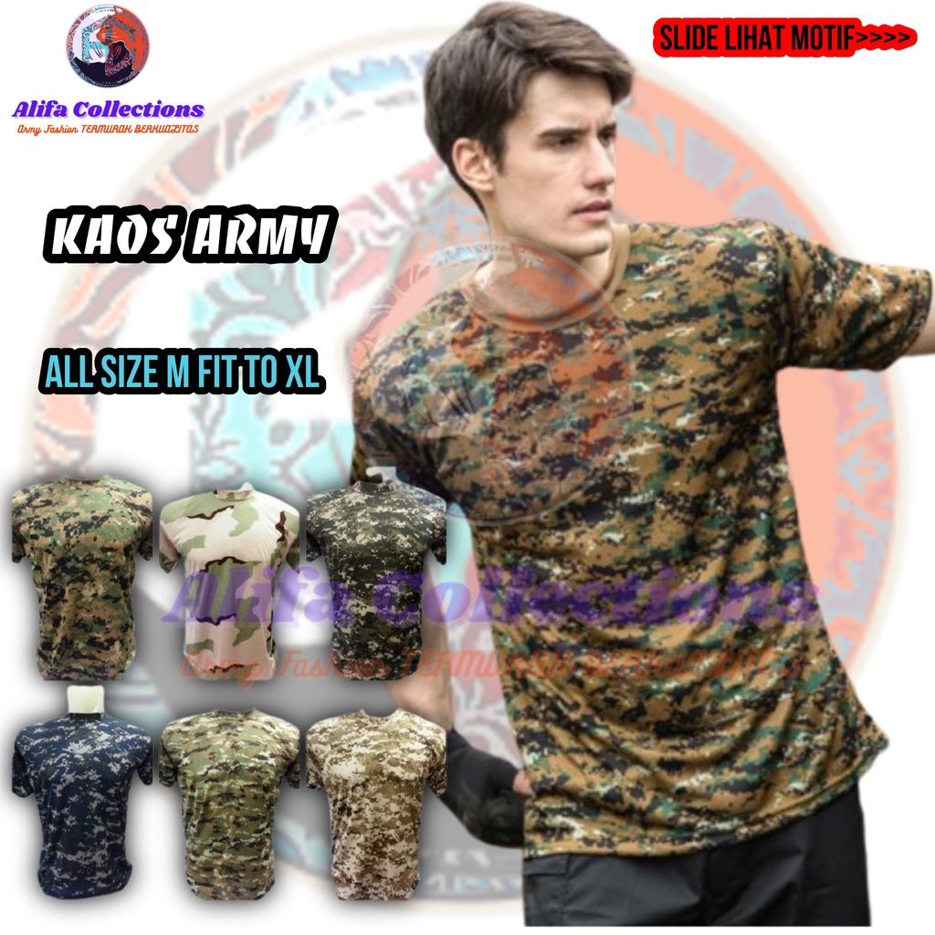Jual Kaos Tni Al Loreng Tentara Lengan Pendek Unisex | Shopee Indonesia