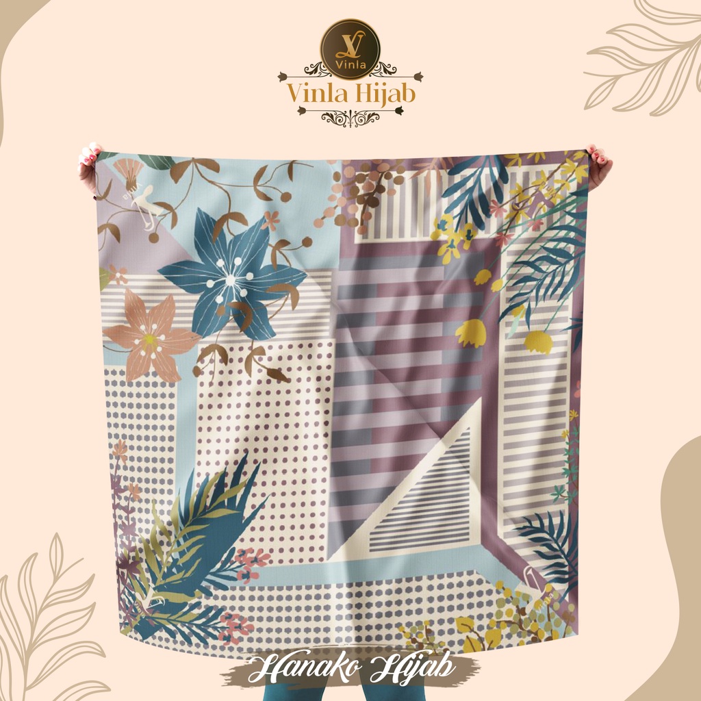 Jual Vinla Hijab - Hanako Hijab - Premium Voal Motif Laser Cutting ...