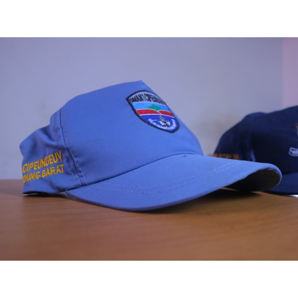 Jual Topi Logo identitas Sekolah Bordir Sablon Custom | Shopee Indonesia