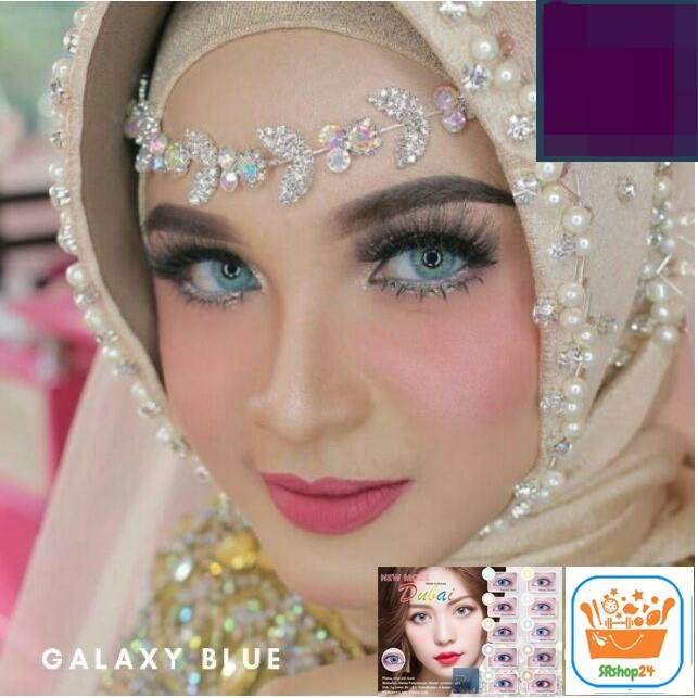 Jual SOFTLENS MINUS DAN NORMAL NEW MORE DUBAI GALAXY BLUE 14.5mm (0.00 ...
