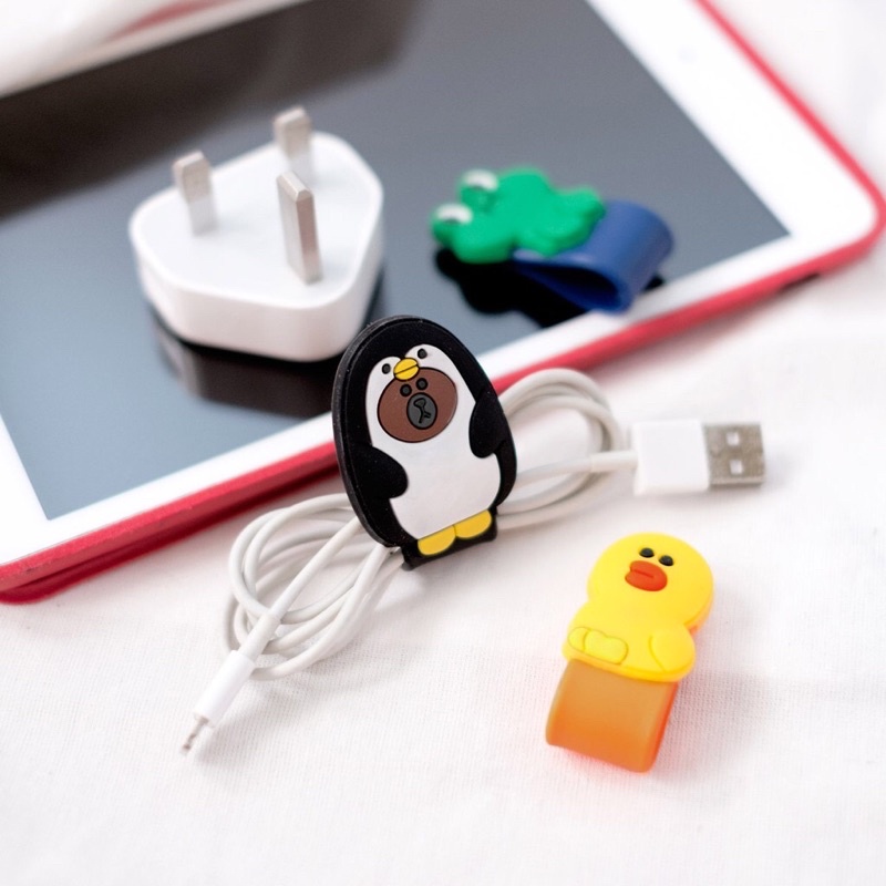 Jual Cute Cartoon USB Cable Bobbin Winder Data Protector Earphone Wire ...