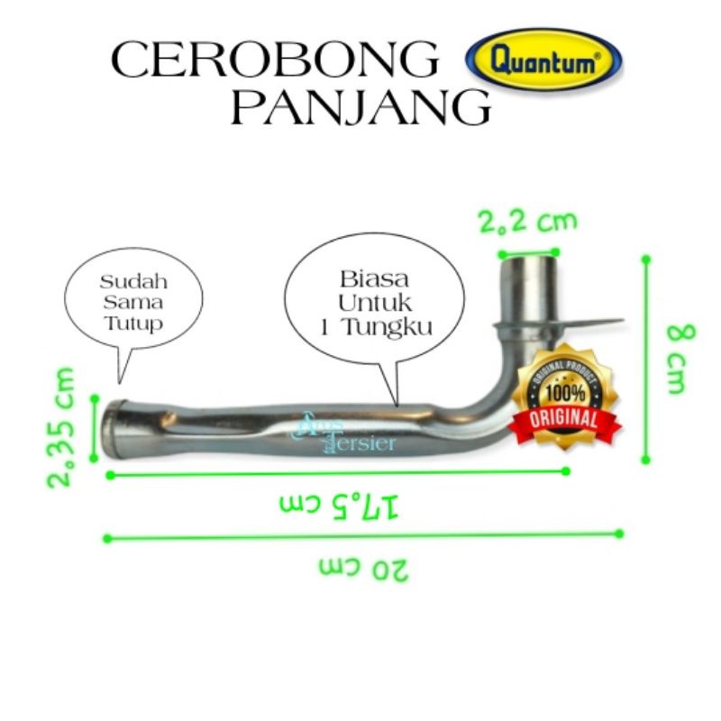 Jual Cerobong Quantum Panjang 101 R / RB Pipa L Corong Kompor Gas 1 ...
