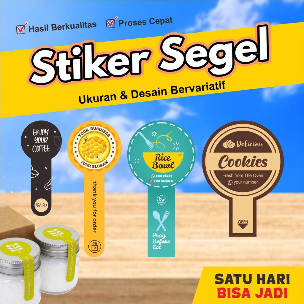 Jual Cetak Stiker Segel Botol Minuman Box Kemasan Makanan Seal | Shopee ...
