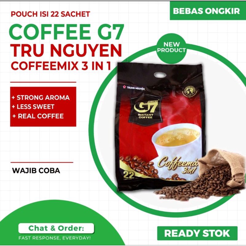 Jual Kopi Vietnam asli Trung Nguyen G7 Coffee,Coffee mix 3in1,isi 22 ...