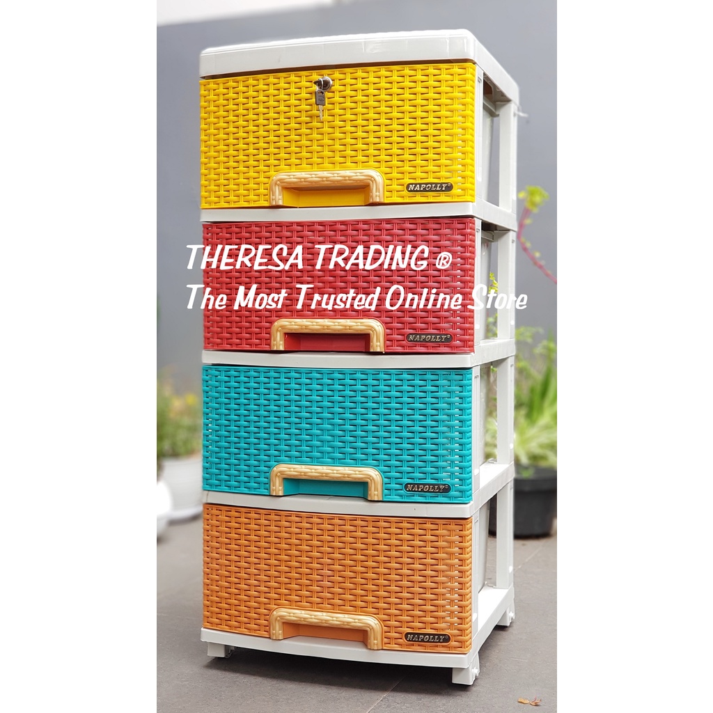 Jual LEMARI PLASTIK NAPOLLY CONTAN 400 COLORFUL BENETTON ANTI RAYAP ...