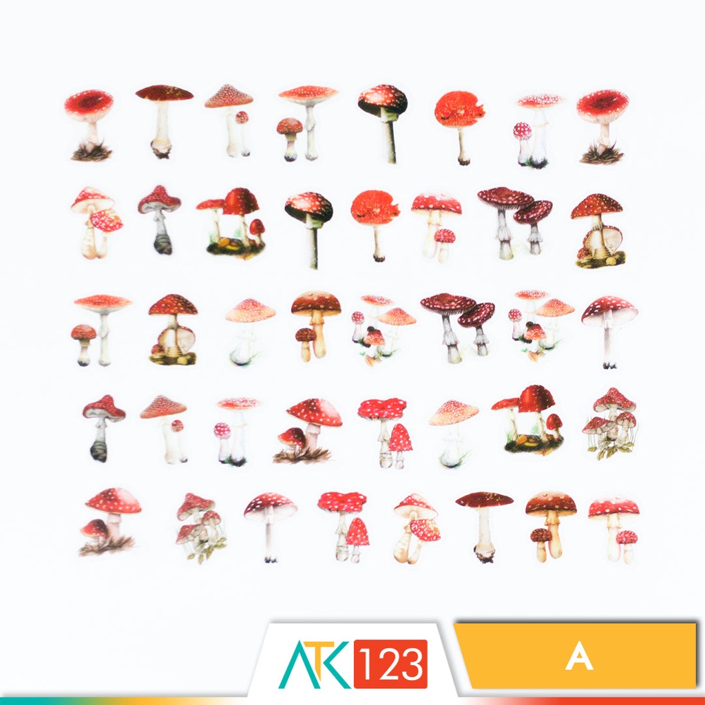 Jual Stiker Estetik Alam / Bunga / Daun / Jamur / Nature / Floral ...