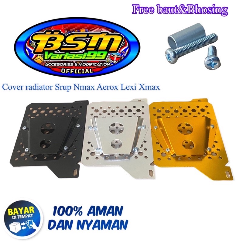 Jual Cover tutup radiator cnc warna model scup nmax aerox lexi xmax ...