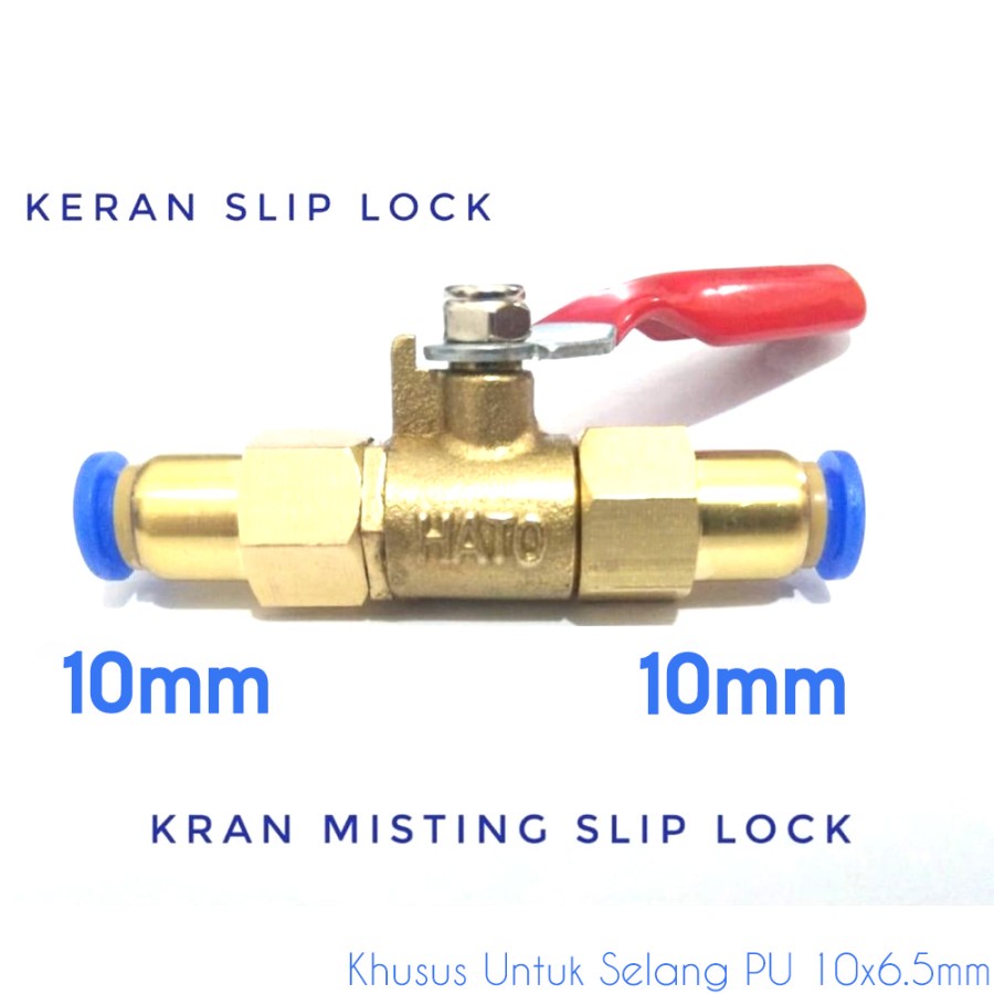 Jual stop kran Keran Misting Slip Lock 10mm Sambungan Selang PU 10mm ...