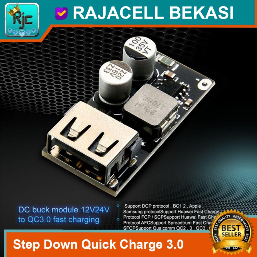 Jual Module Stepdown Charger Hp Fast Charging QC 3.0 6-32V ke 5V 9V 12V ...