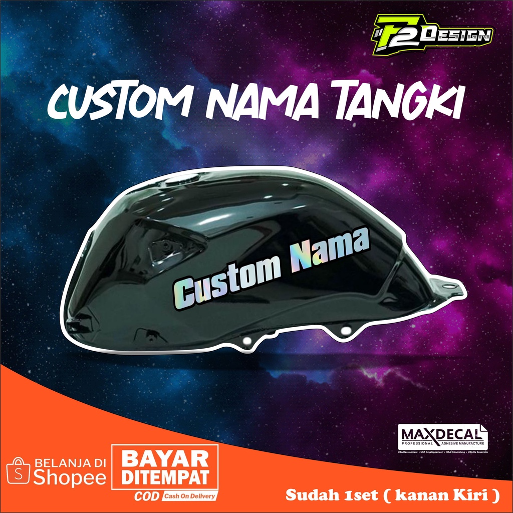 Jual sticker tangki herex hologram maxdecal / sticker hologram custom ...
