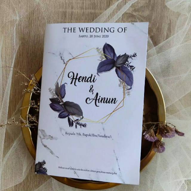 Jual Undangan Pernikahan Rustic Elegan Mewah Cetak Undangan Pernikahan ...