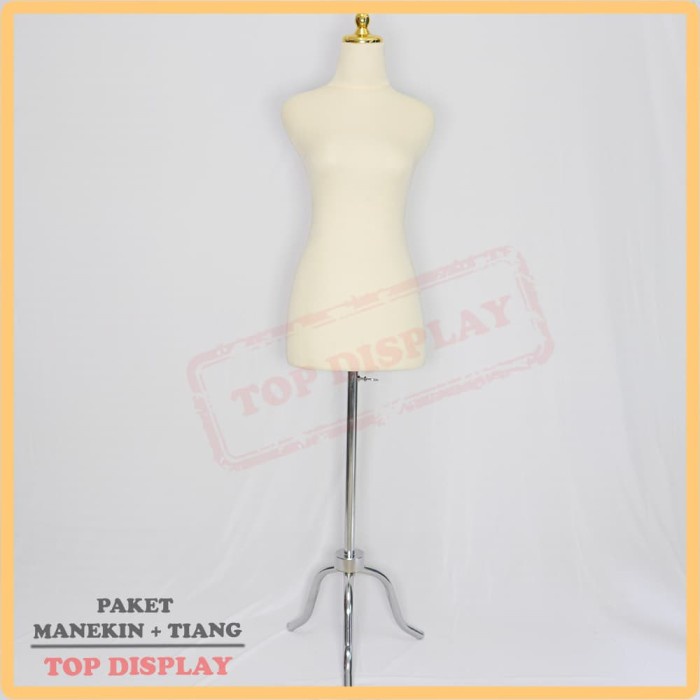 Jual Manekin- Manekin Kain Krem + Kaki Besi | Manekin Jahit | Patung ...