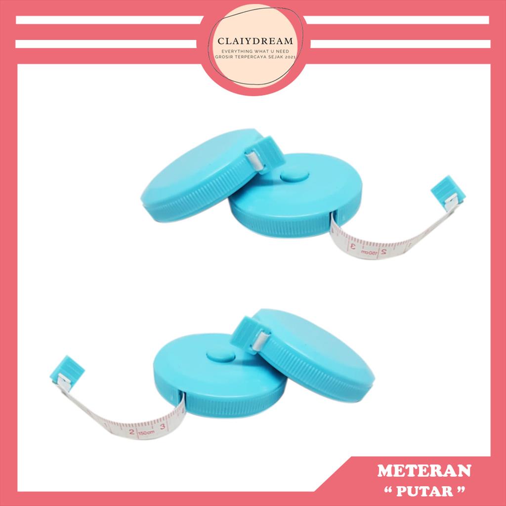 Jual Meteran Putar Roll Meteran Mini Roll 150 CM Alat Pengukur Lingkar ...