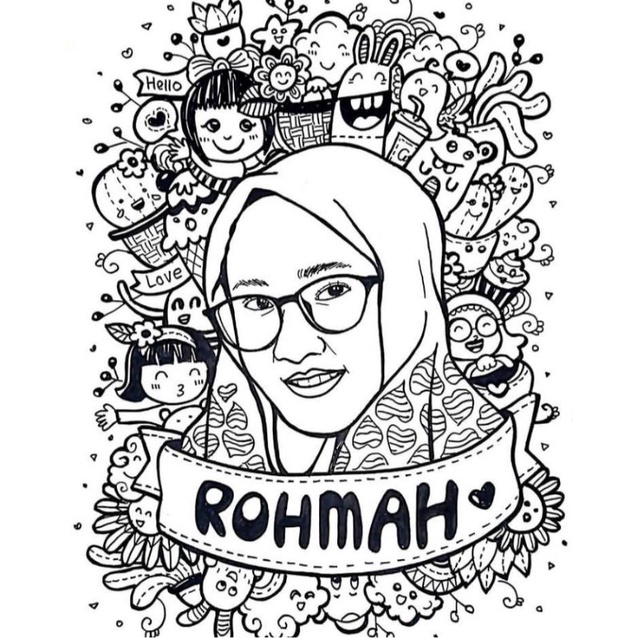 Jual DOODLE NAME / DOODLE ART / DOODLE PHOTO - UK A4 DENGAN PIGURA ...