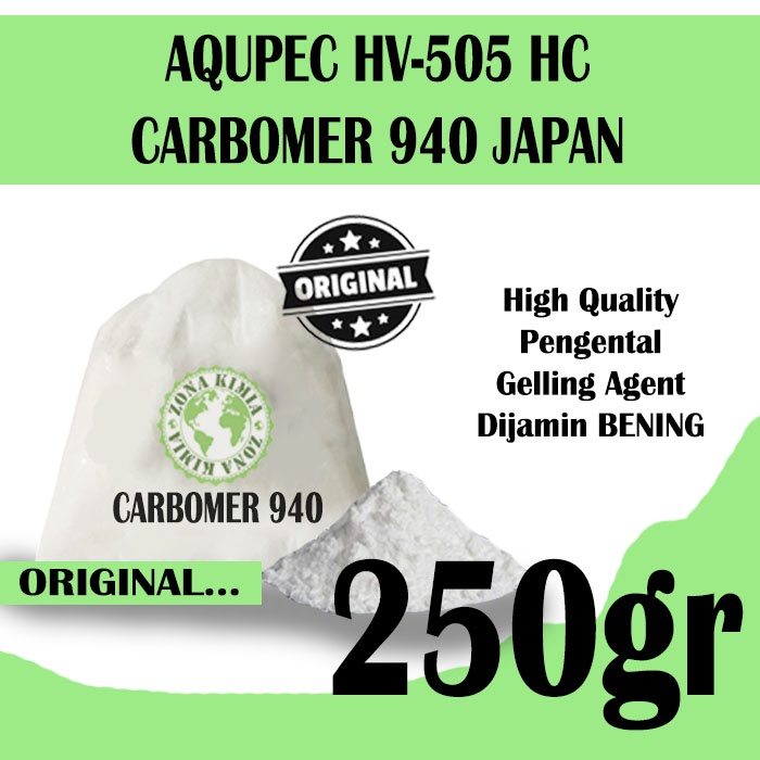 Jual AQUPEC HV-505 HC CARBOMER 940 JAPAN 250gram Carbopol 940 Pengental Air Super Gelling ...