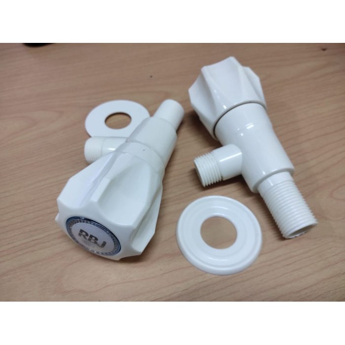 Jual KRAN KERAN SHOWER F PVC PLASTIK RBJ / STOP KRAN KNIE KLOSET WC ...