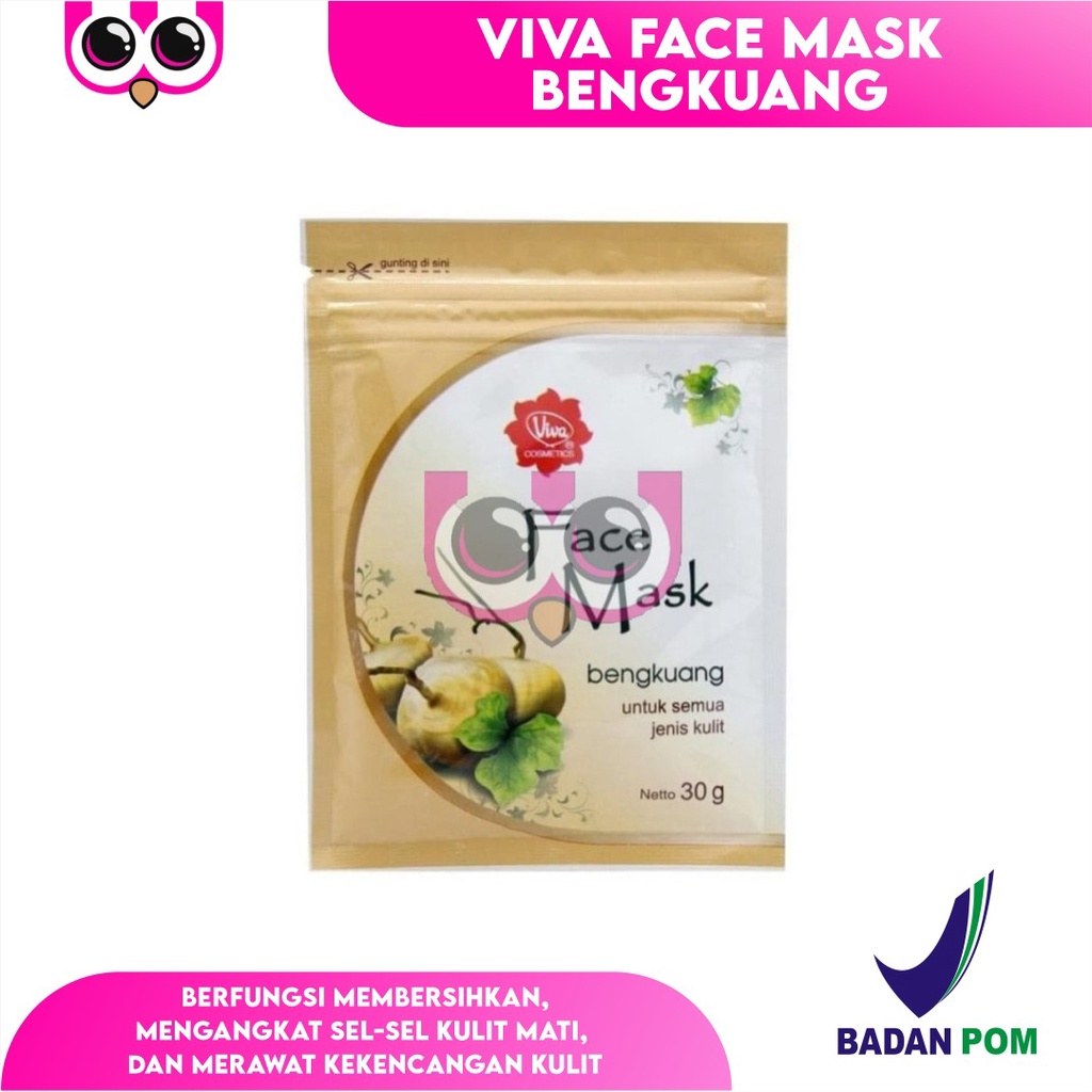 Jual VIVA FACE MASK BENGKUANG / MASKER WAJAH BENGKOANG 30GR | Shopee ...