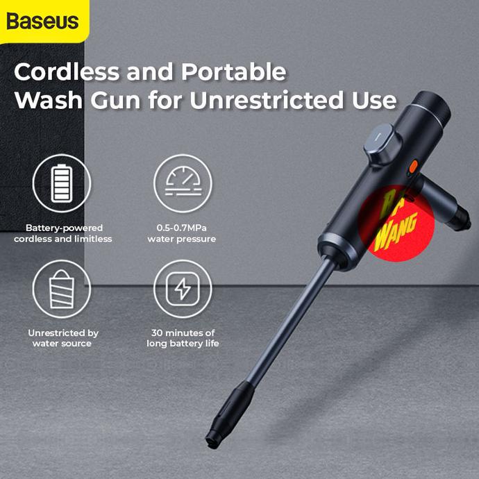 Jual BASEUS Car Wash Spray Nozzle Portable Electric Jet Semprot Cuci ...