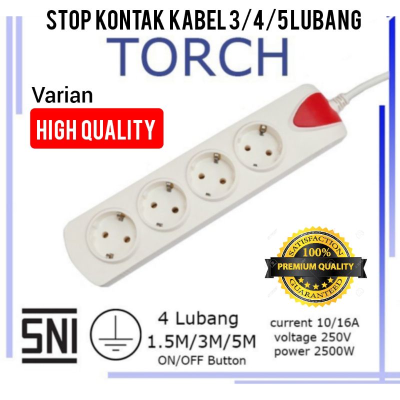 Jual Stop Kontak Terminal Colokan Listrik 2 3 4 5 Lubang Panjang Kabel 1,5 / 3 / 5 / 10 M Meter ...