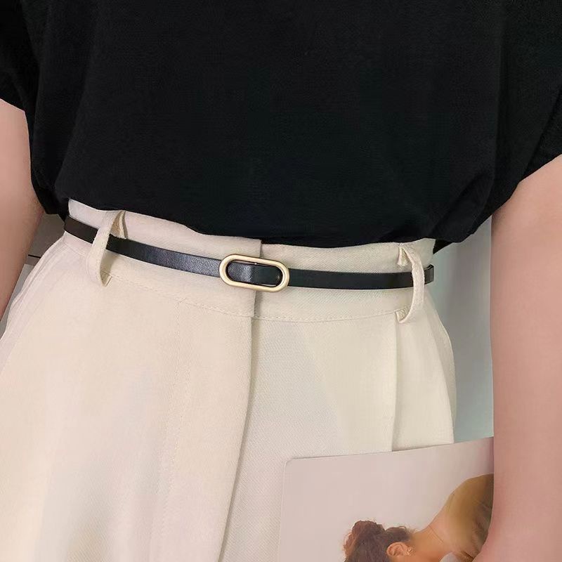 Jual BGS-162 Ikat Pinggang Gesper Belt Polos Wanita Bahan Kulit PU ...
