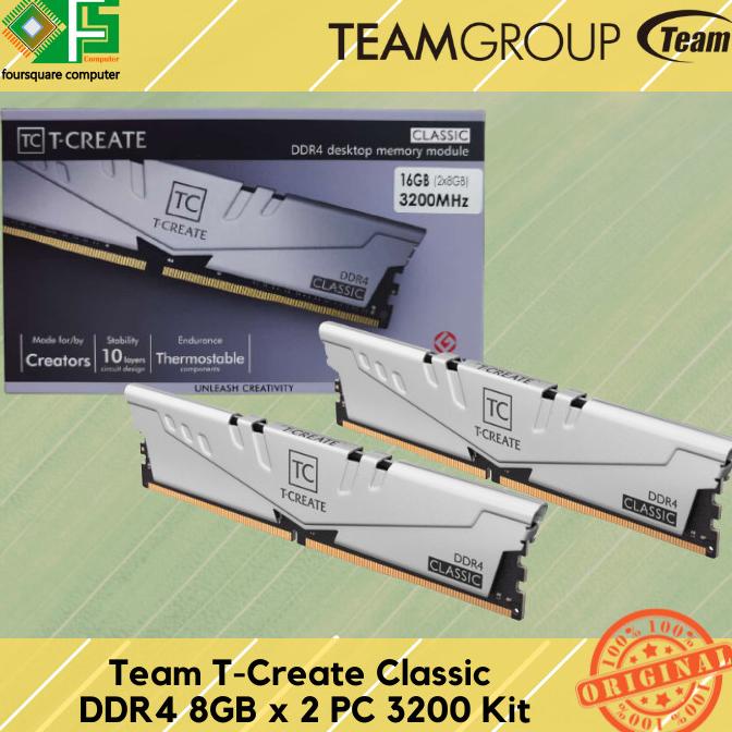 Jual Ram Team T-Create Classic Ddr4 16 Gb ( 8Gb X 2 ) Pc3200Mhz ...