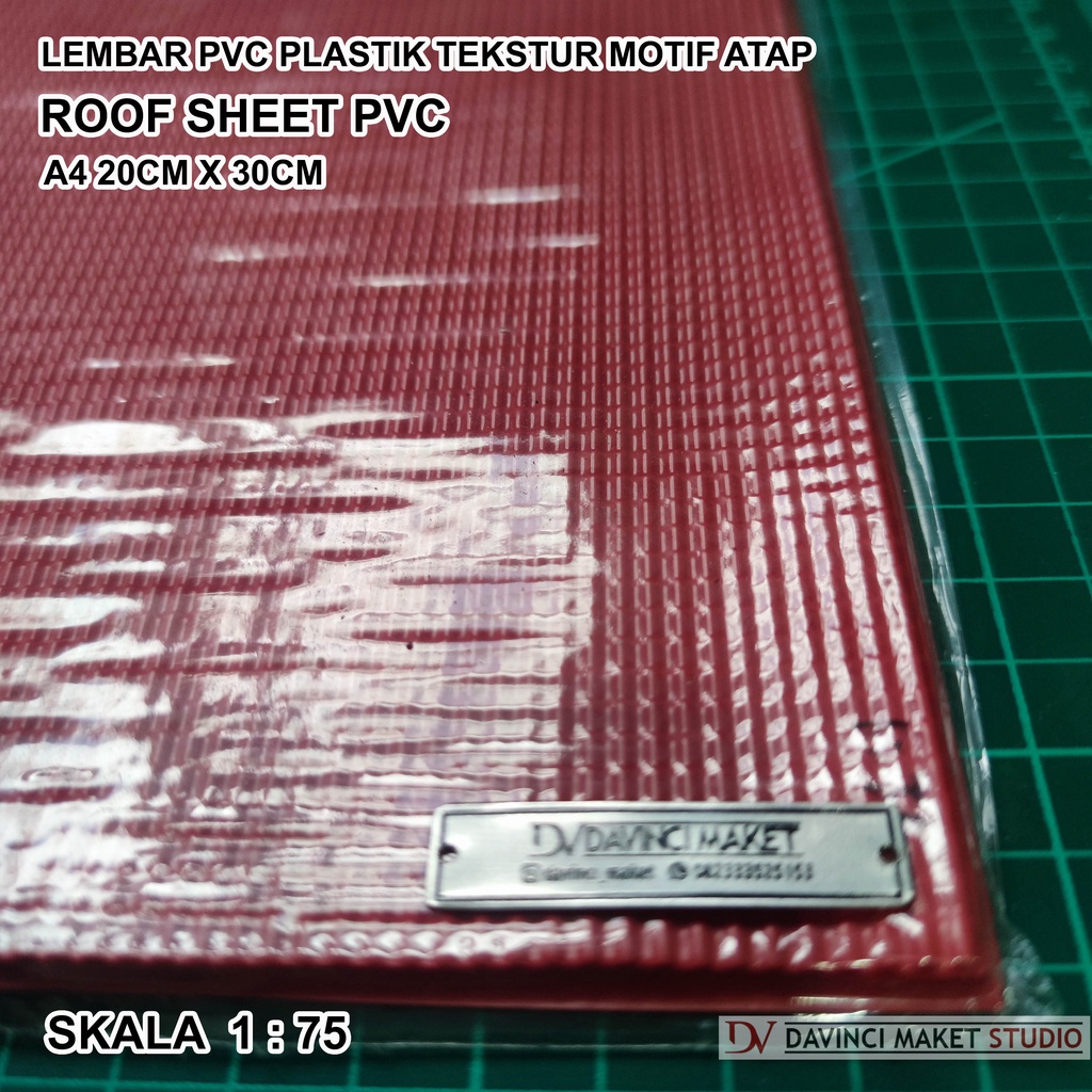 Jual Miniatur Atap Genteng Merah Plastik PVC Tekstur Bahan Maket ...