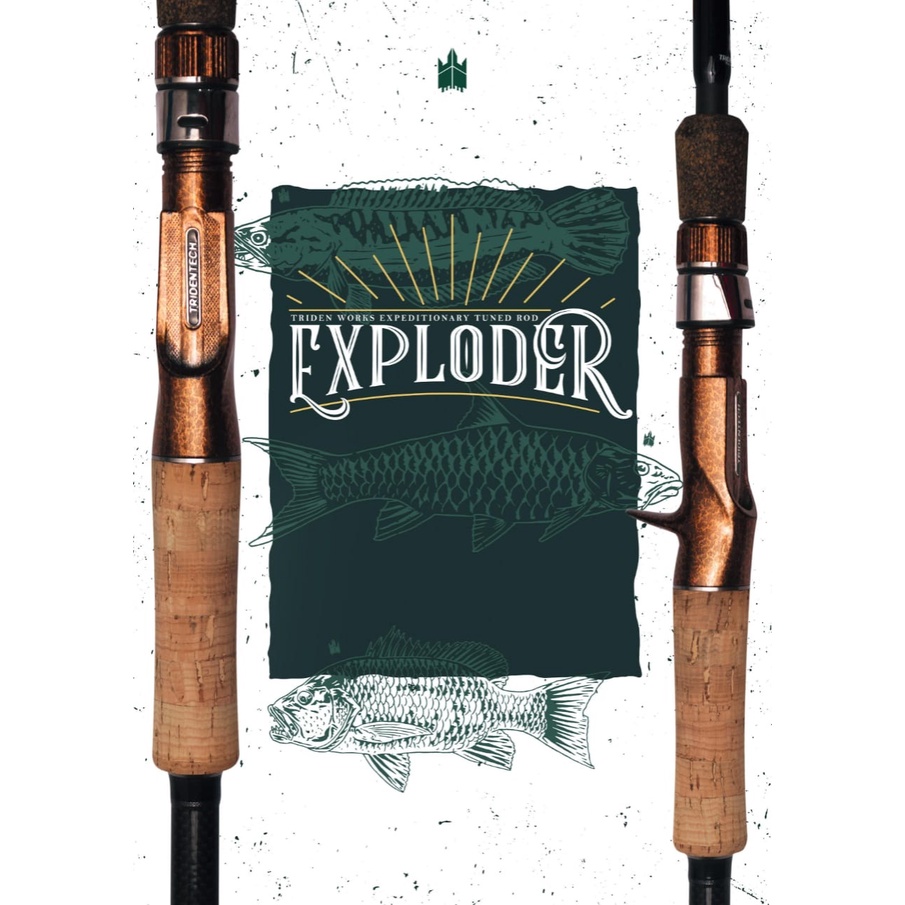 Jual Joran Pancing Travel Rod Tridentech Exploder Joran Baitcasting ...