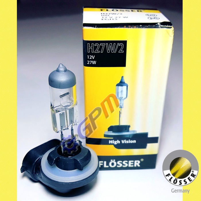 Jual Bohlam Lampu H27W/2 Kaki L Flosser German 12V 27 Watt High Vision | Shopee Indonesia