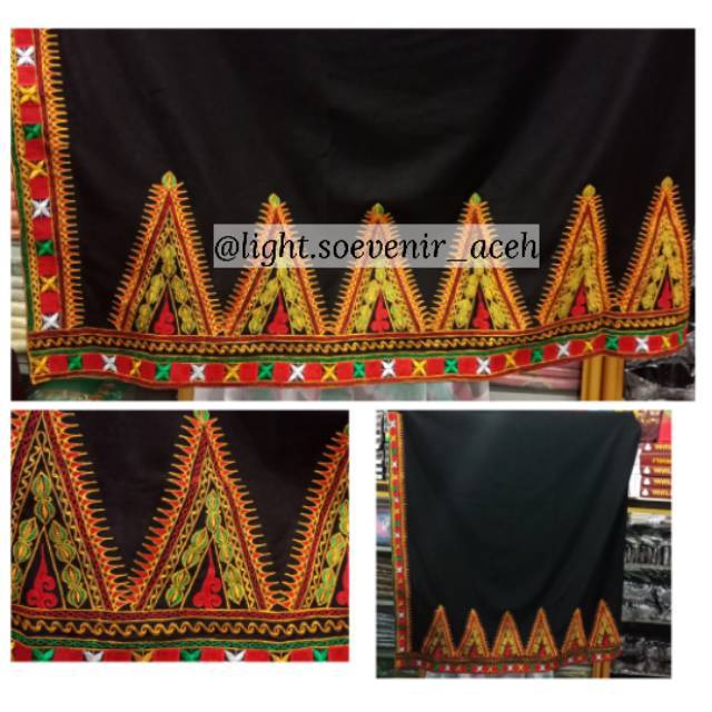 Jual Kain Kerawang Pucuk Rebung Rok dan Selendang Motif Gayo | Shopee ...