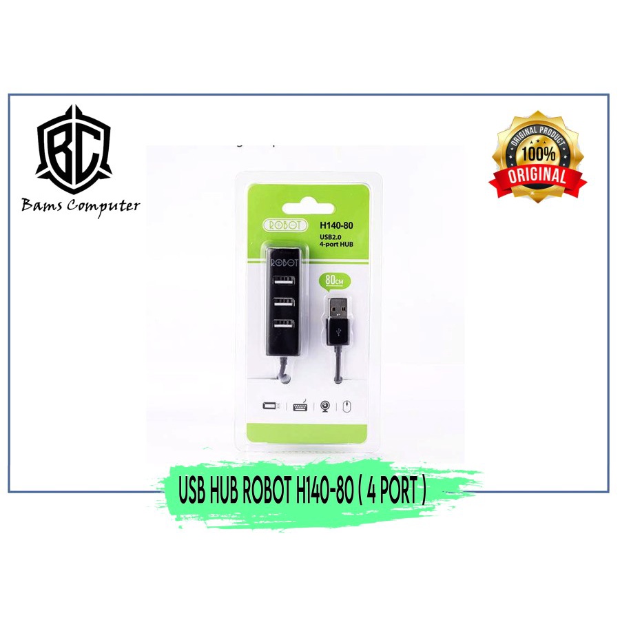 Jual USB HUB ROBOT H140-80 ( 4 PORT ) | Shopee Indonesia