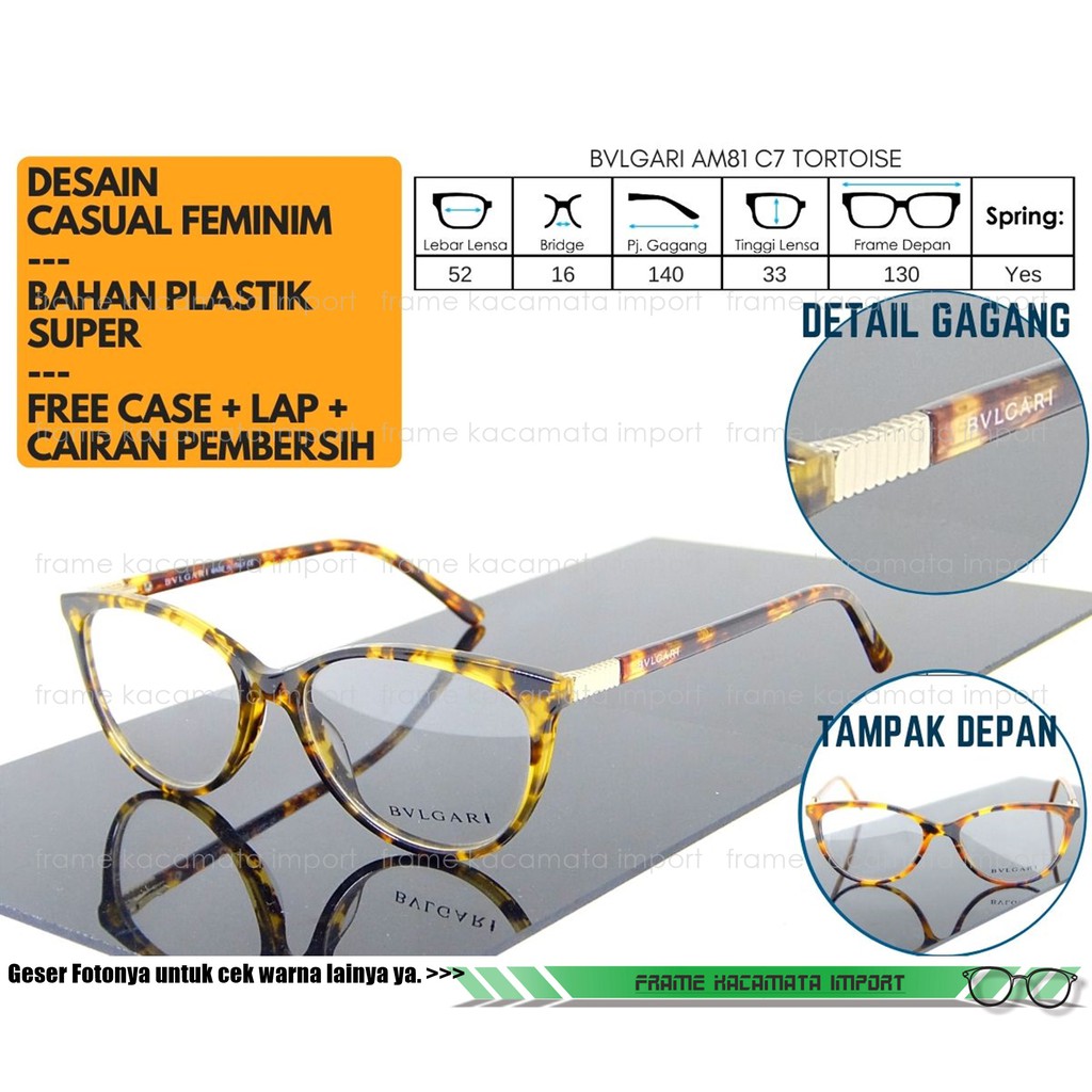 Jual Frame Cat Eyes Wanita Fashionable Kacamata Minus Mata Kucing ...