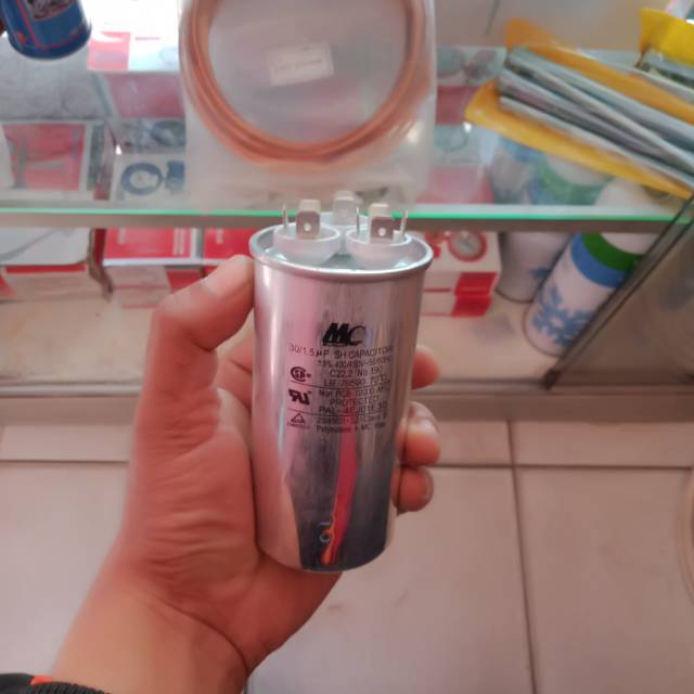 Jual KAPASITOR MC 30+1.5 Mikro / 30+1.5 uF Kaki 3 | Shopee Indonesia