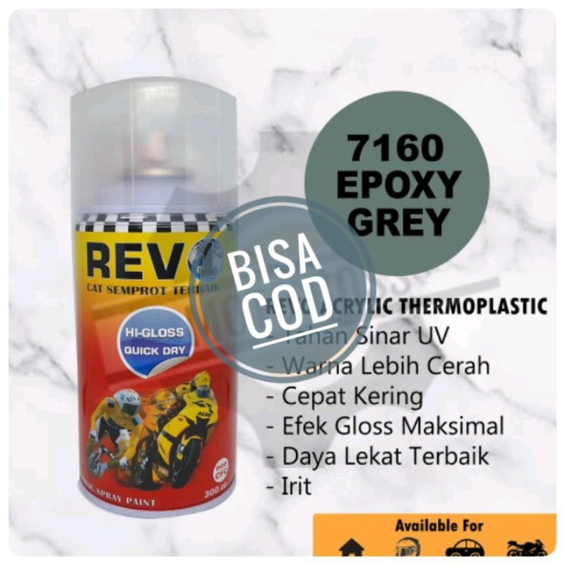 Jual Cat Semprot Acrylic Revo Epoxy grey / grey/ 7160 - Pilok Pilox ...